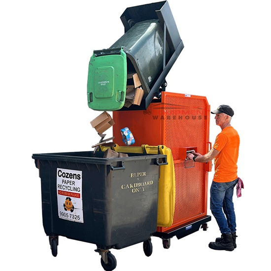 500kg Electric Hydraulic Wheelie Bin Tipper with Gate | LPG Gas Cages ...